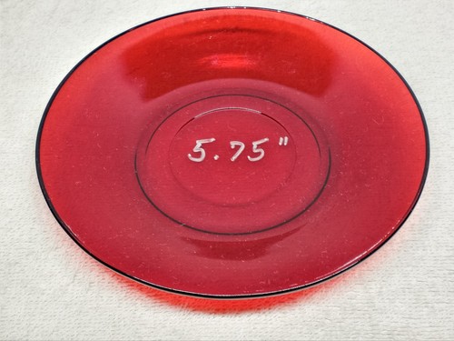Vintage RUBY RED GLASS PLATE 5.75 in | eBay