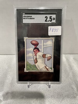Otto Graham 1950 Bowman #45 SGC 2.5 Good + Graded Rookie Card RC ...