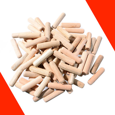 8MM Wooden Dowels Hardwood Chamfered Fluted Pack Of 10 | eBay UK