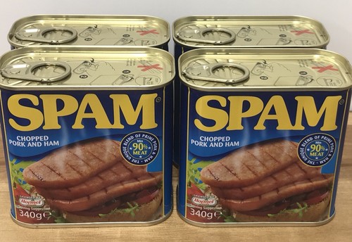 Spam Original - 4 X 340g . Chopped Pork And Ham 90% Meat . Tinned Spam ...