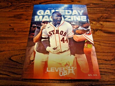August 2022 Houston Astros Game Day Program Level Up Yordan Alvarez ...