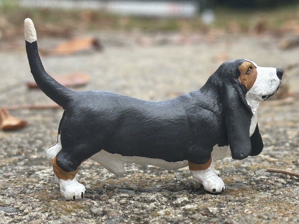 Custom Painted Basset Hound Figure | eBay
