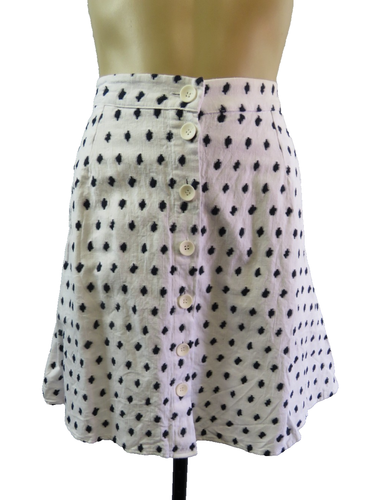 Marcs Size 12 M White & Áubrie Skirt Mini Pockets Cotton Linen Boho ...