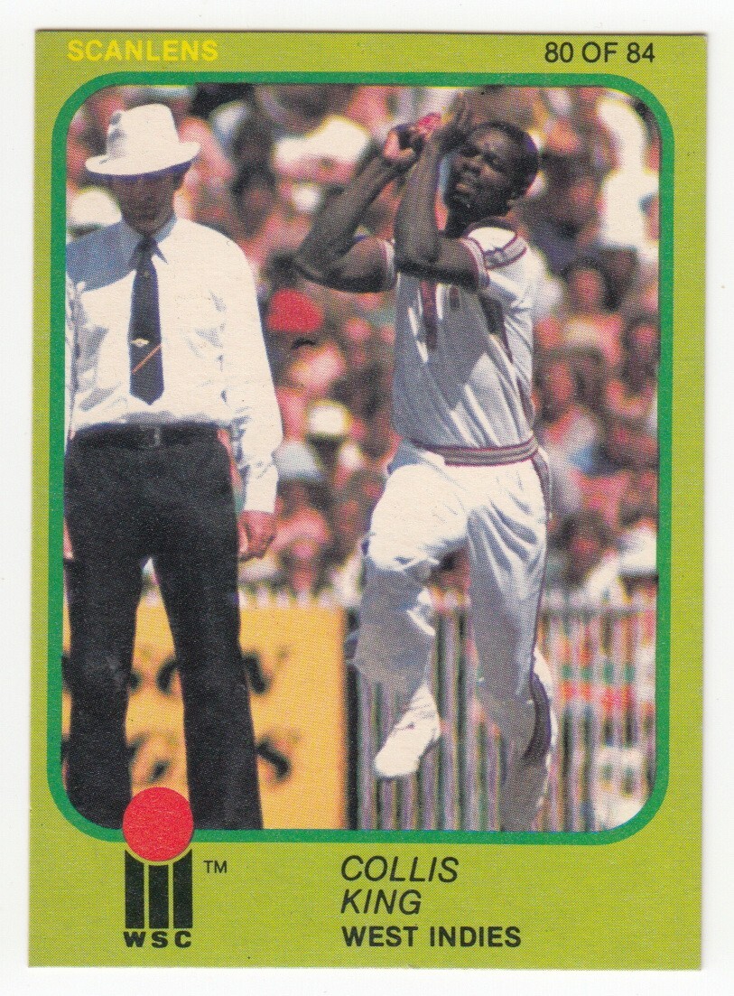 COLLIS KING 1981 Scanlens Cricket Card #80 WEST INDIES | eBay