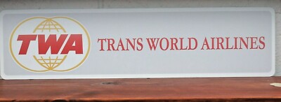 TWA Airline aluminum sign 6" x 24" | eBay