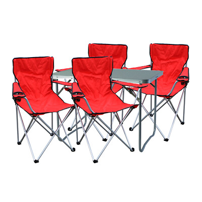 5 Tlg Gr 252 N Campingm 246 Bel Set Xl Tisch Mit Tragegriff Und Campingstuhl