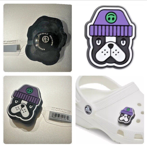 CROCS COOL PUP WITH BEANIE Jibbit Charms • Authentic Jibbitz NWT (RARE ...