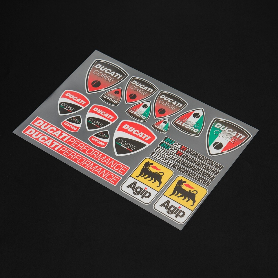 Ducati Corse Motorcycle Logo Decals Set Stickers Monster Multistrada ...
