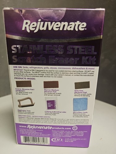 Rejuvenate Stainless Steel Scratch Eraser Kit Cleaner - New In Box | eBay