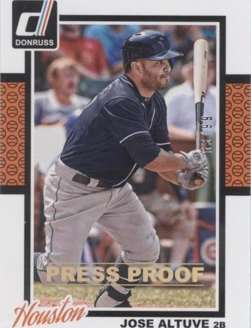 2014 Panini Donruss - Jose Altuve #83 Press Proof Gold /99 for sale ...
