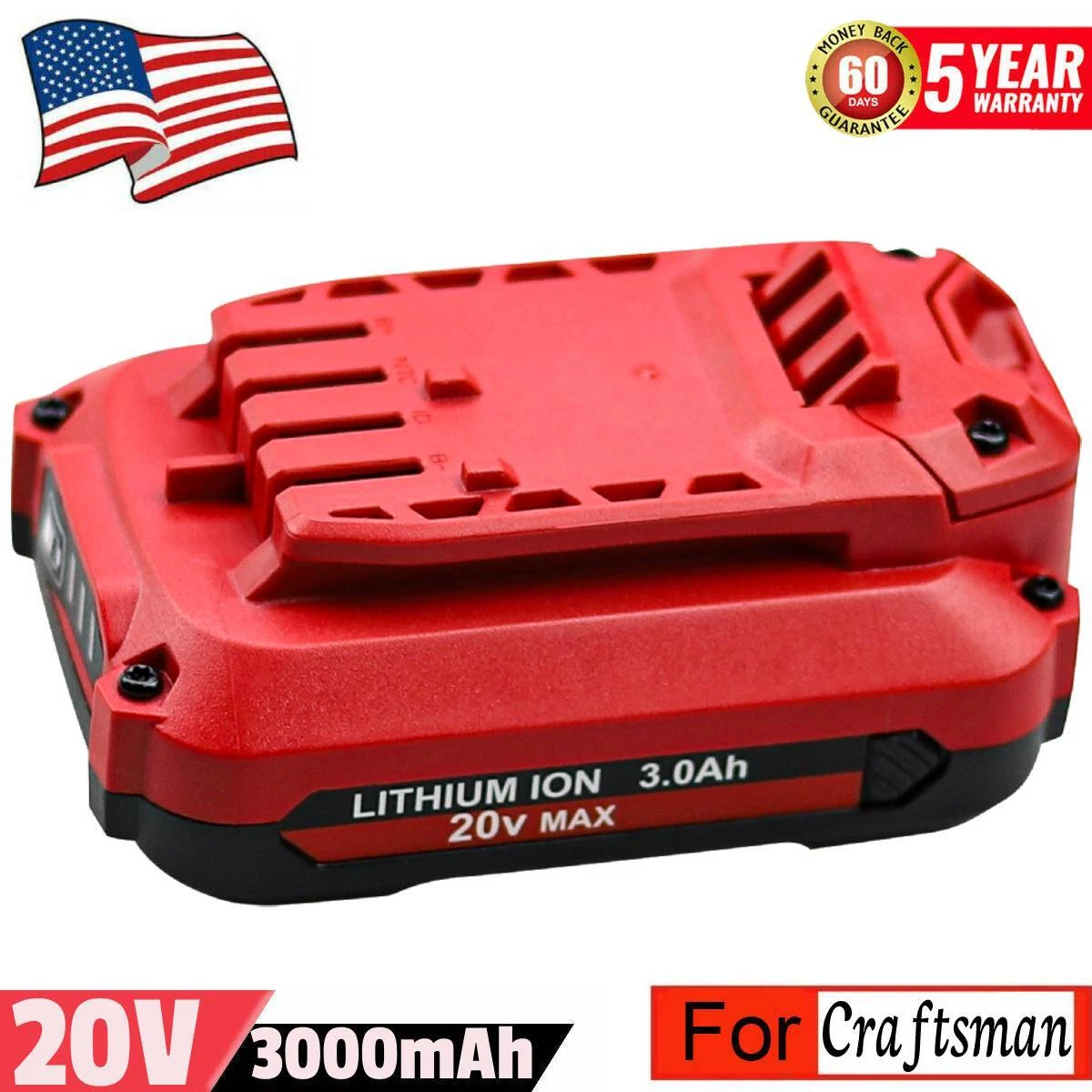 Craftsman V20 Lithium Ion Battery CMCB204 Blain's Farm, 58% OFF
