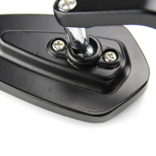 Motorcycle 7/8" 22mm Black Handle Bar End Rearview Side Mirrors For ...