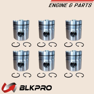 6* Pistons For Cummins NH NTC N855 N14 3801231 3008472 3028686 Big CAM ...