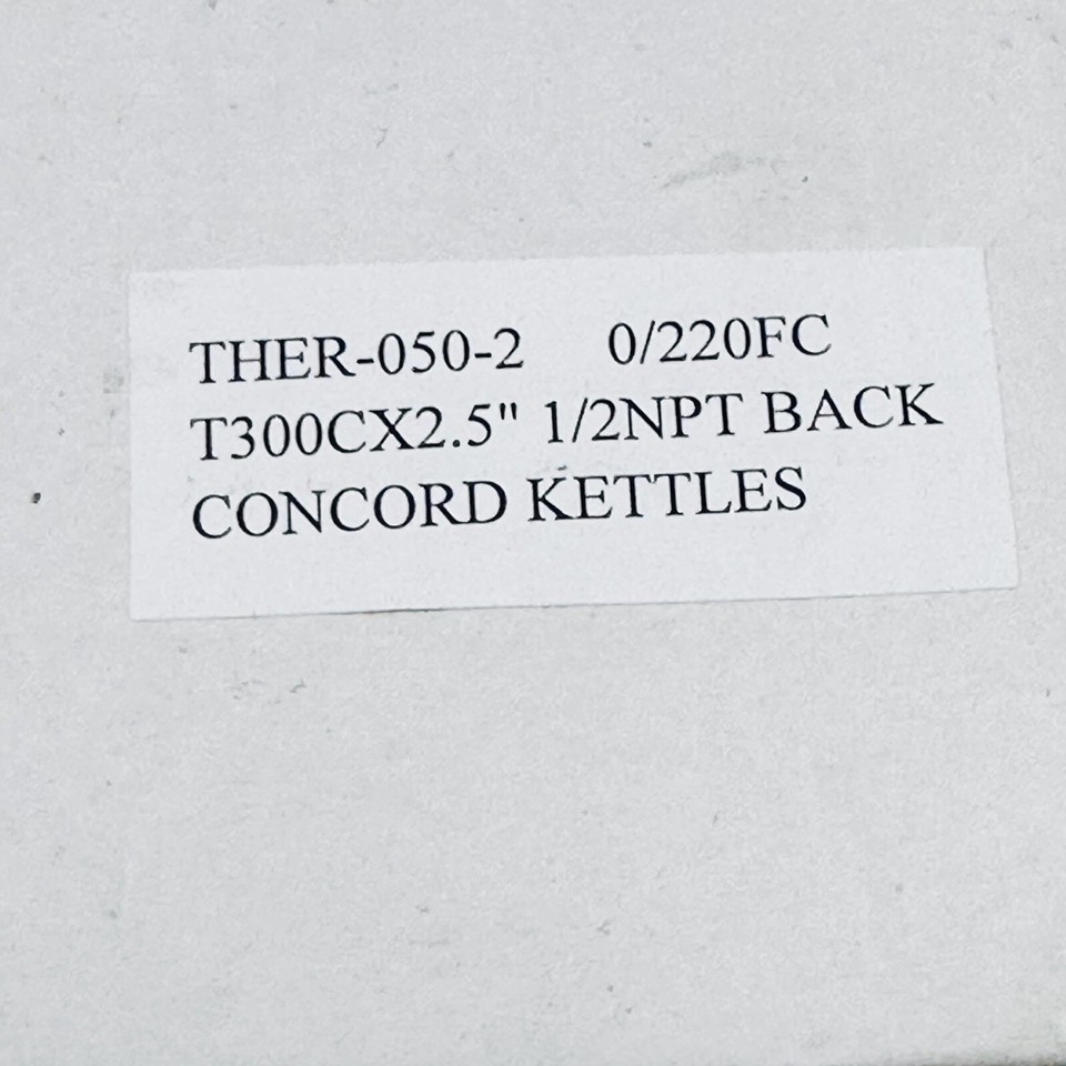 CONCORD KETTLES THERMOMETER 1/2 NPT THREAD POT | eBay