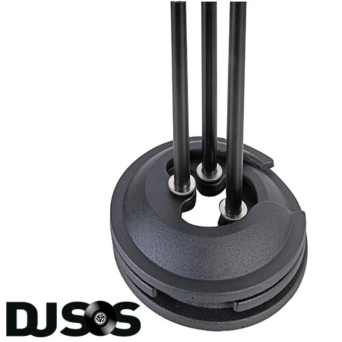 4 x Pulse Mic Stand Stack Round Base Stackable Heavy Duty Black Band ...