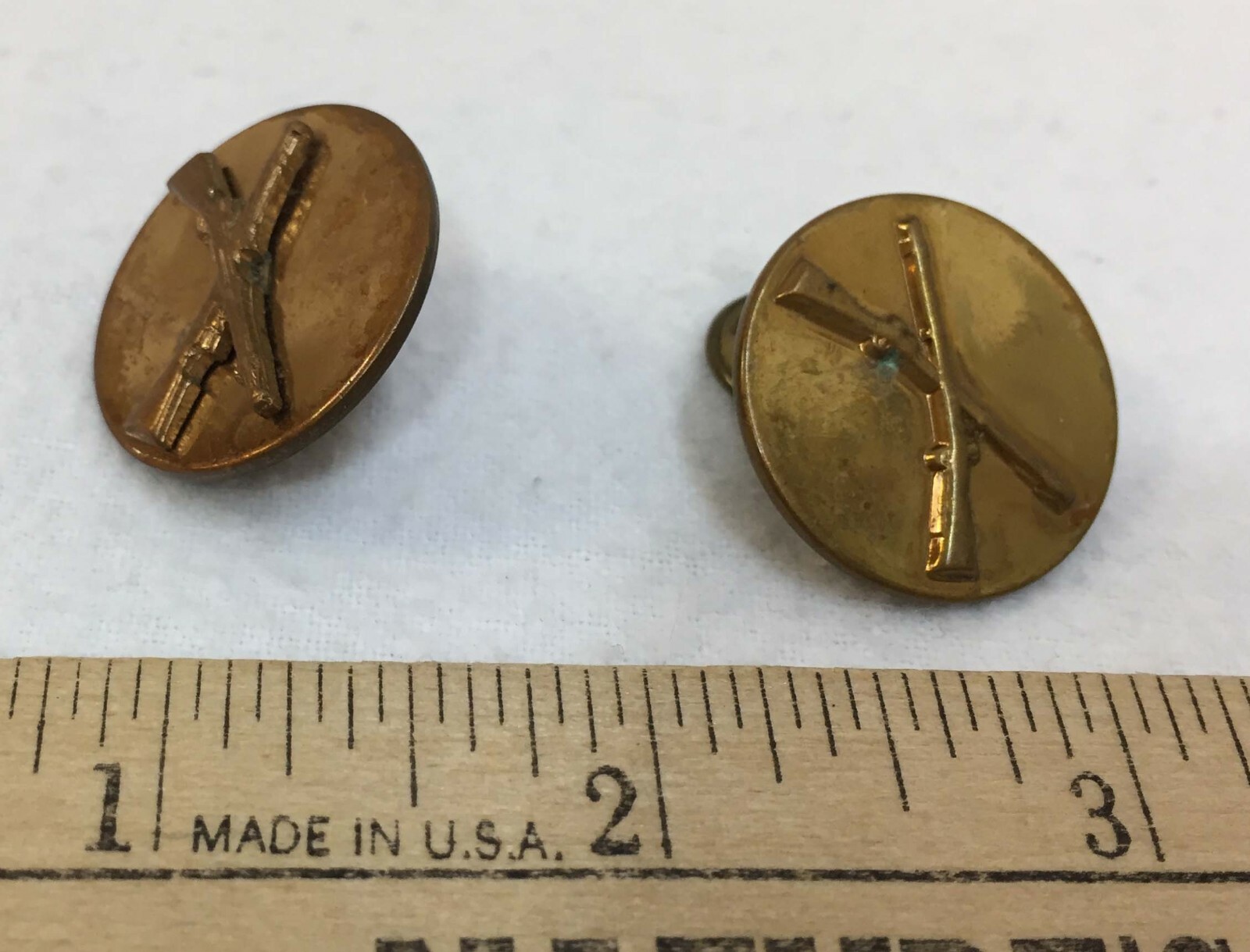 Infantry Military Cross Rifles Metal Lapel Pin Tie Tac 1" Diameter Lot ...