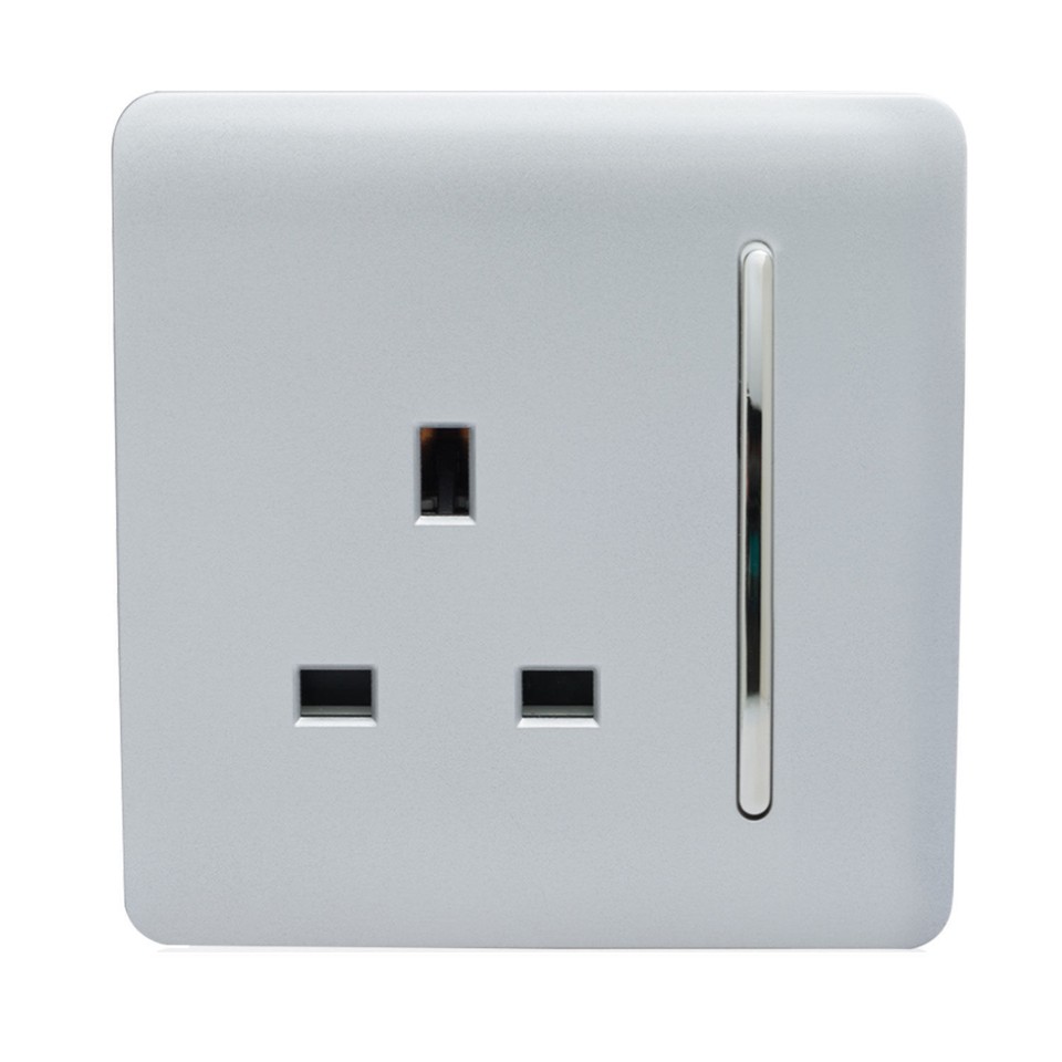 Trendi Switch Silver Designer Lightswitches Plug Sockets, Fused Spurs ...
