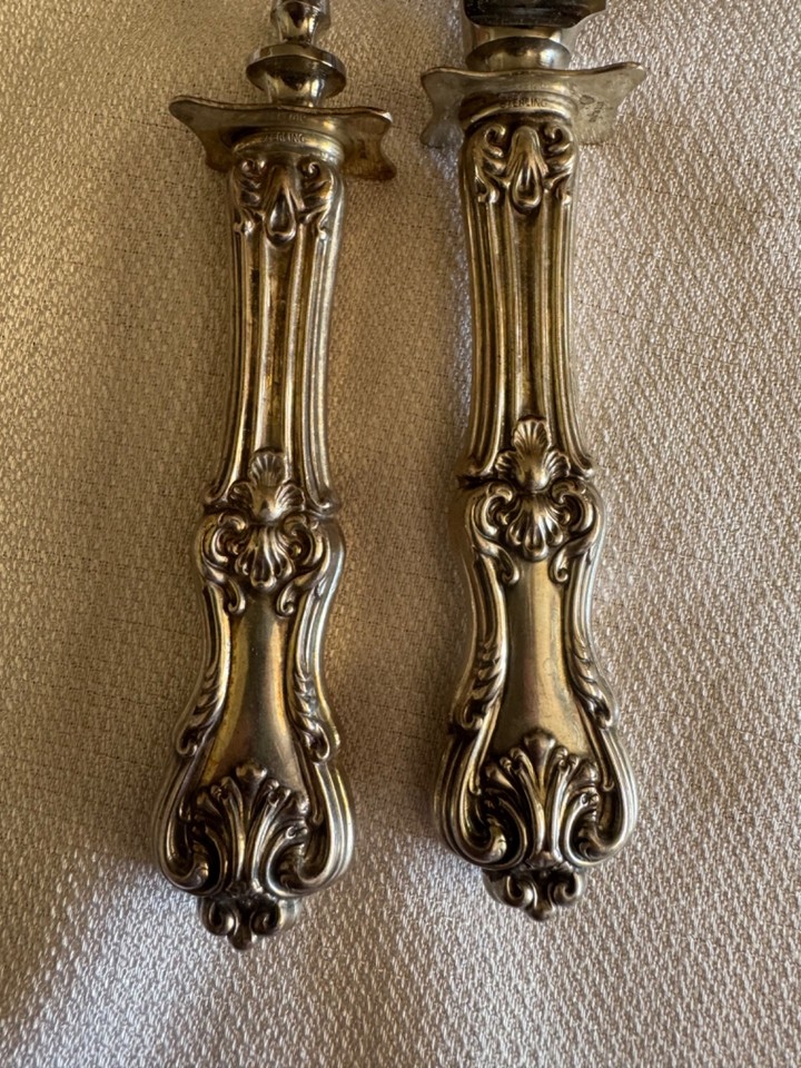 FRANK SMITH FEDERAL COTILLION STERLING, 2 PIECE CARVING SET Fork ...