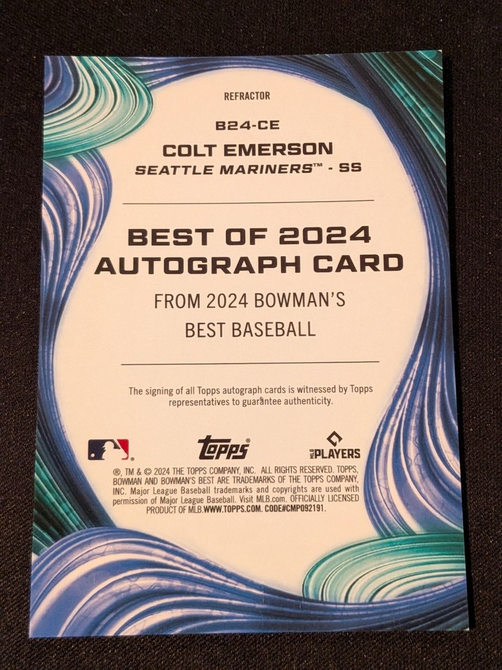 2024 Bowman's Best Colt Emerson Auto Refractor B24-CE | eBay