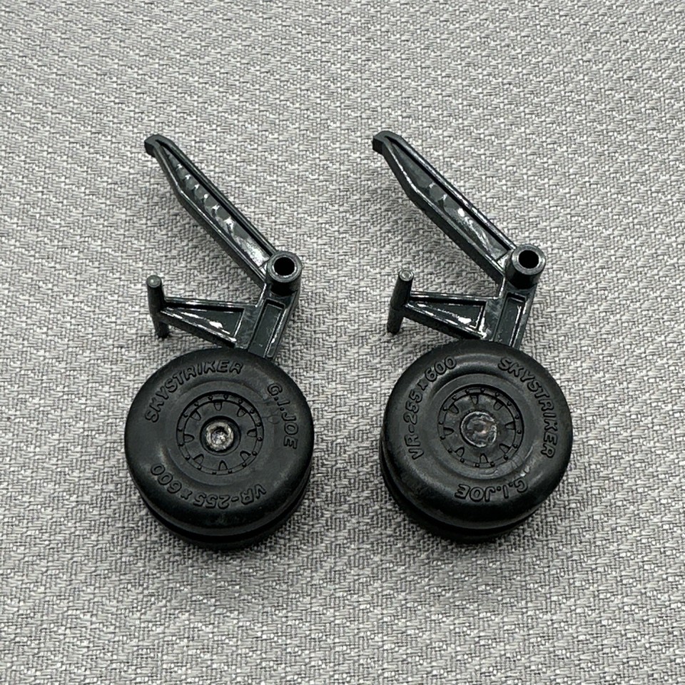 Vintage 1983 GI Joe SkyStriker set of 2 Rear Landing Gear Wheels Parts ...