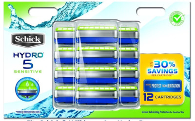 Schick Hydro 5 Skin Protection Sensitive Refill Cartridges, 12 Ct BULK ...