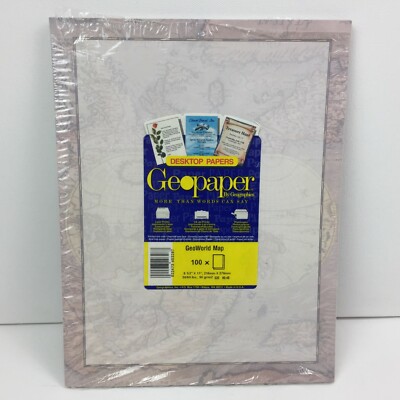 Geopaper 51 Sheets Geo World Map Black Stationery Invitations ...