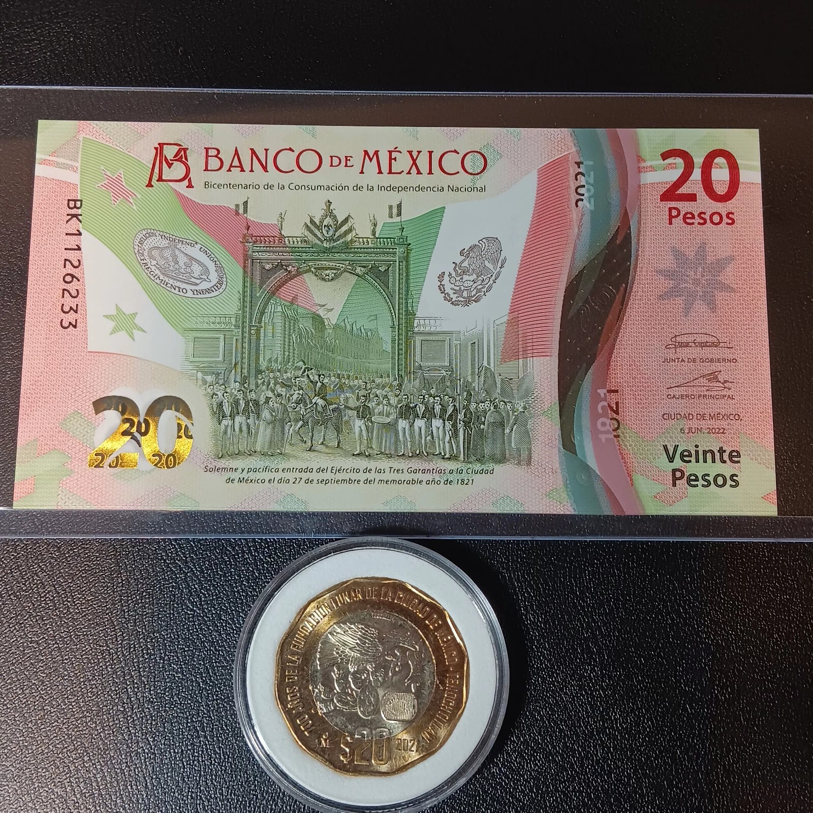 20 PESOS MEXICO NOTE AND 20 PESOS CONMEMORATIVA MONEDA FREE SHIPPING | eBay