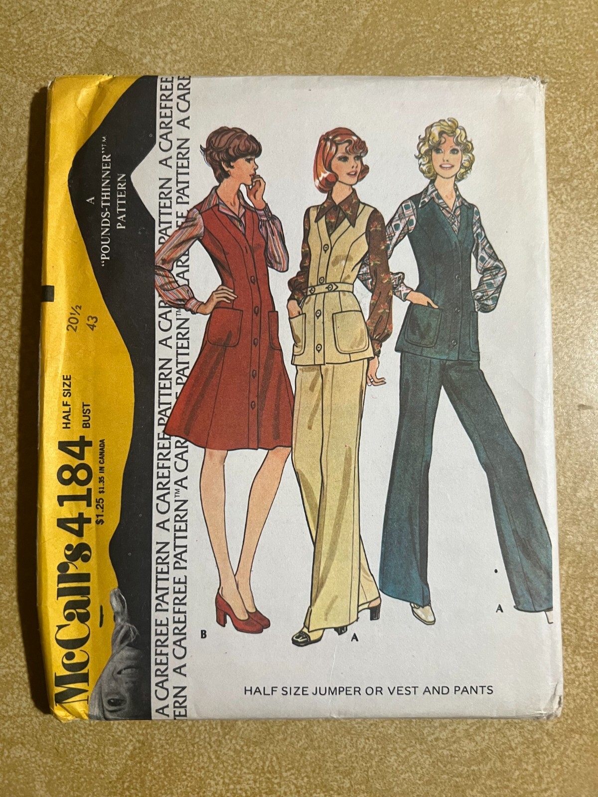 McCALL'S PATTERN 4184 ~ Size 20 1/2 ~ ~ ~ ~ ~ Listing MP 70 | eBay