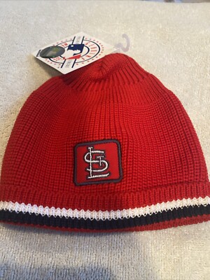 MLB STL Cardinals Beanie Skull Cap Red White Logo & Script Infant | eBay