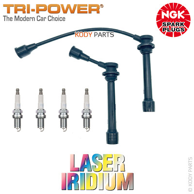 TRI-POWER IGNITION LEADS & NGK PLUGS - for Suzuki Ignis Sport RG415 1 ...
