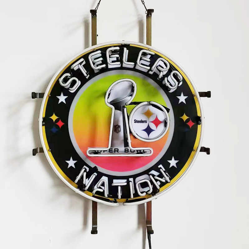 Pittsburgh Steelers Neon Light Sign Lamp With HD Vivid Printing 19"x15 ...
