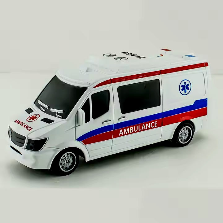 1:32 Scale Remote Control Ambulance Toy - 27MHz with Lights & Realistic ...