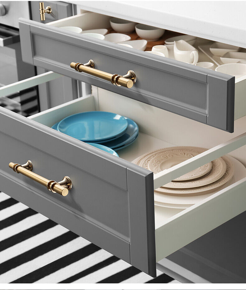Lux Cabinet Door Handles with screws T Bar Drawer Pull Kitchen Black ...