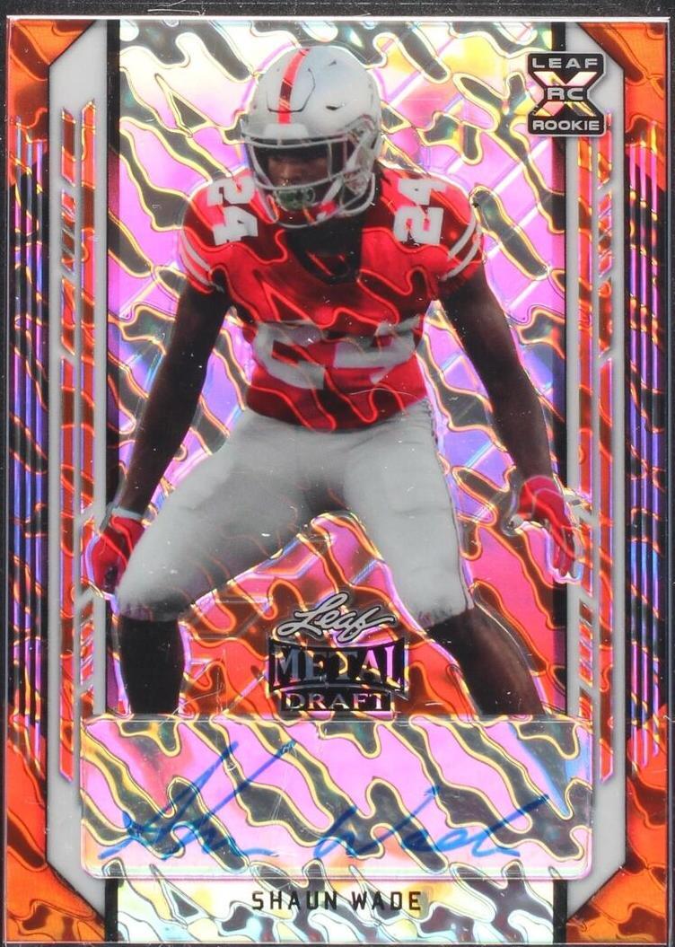 2021 Leaf Metal Draft - Shaun Wade #BA-SW1 Pre-Production Proof Orange ...