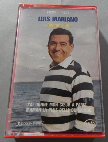 RARE K7 CASSETTE AUDIO TAPE LUIS MARIANO OLYMPIA 58 EN PUBLIC REEDITION ...