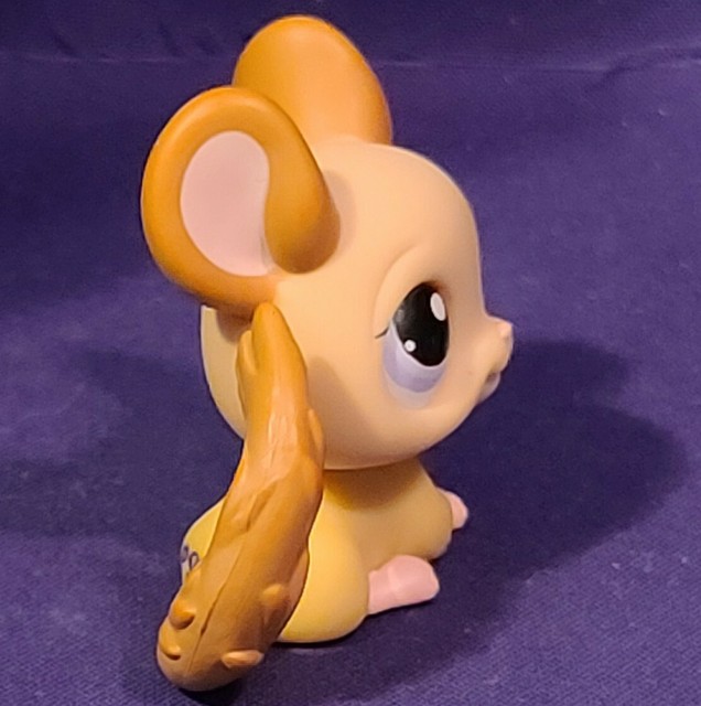 Littlest Pet Shop #1102 Chinchilla Tan Caramel Purple Dot Eyes Pink ...