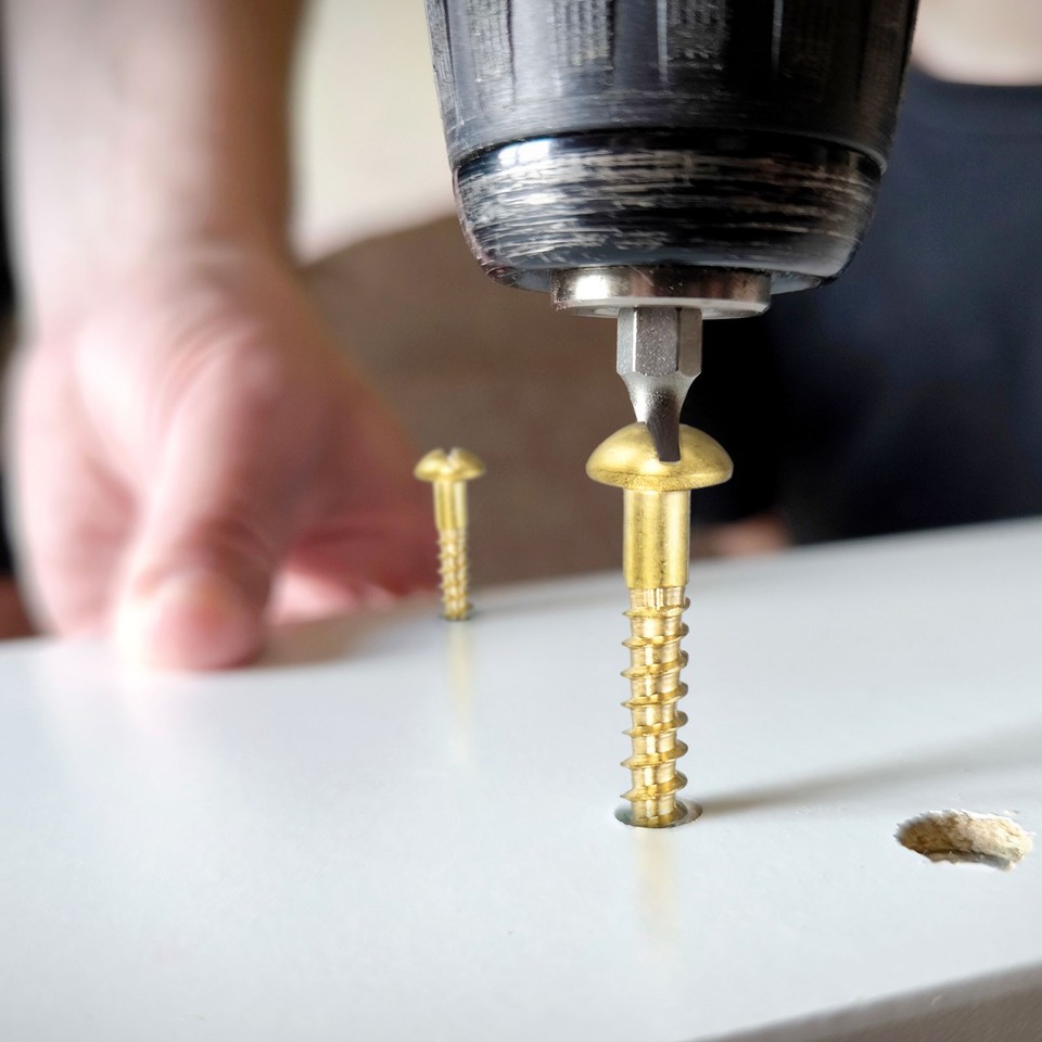 Brass Round Screws (M2.5 x 10mm, Brass) 60 Pcs - Slotted Round Head ...