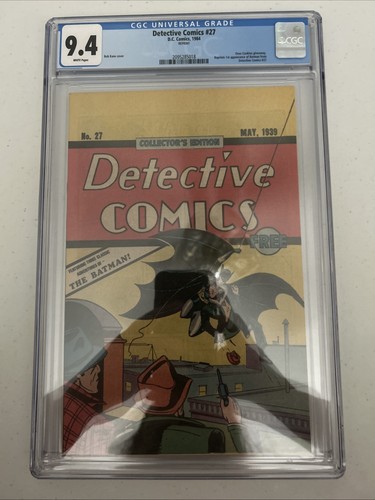 CGC 9.4 Detective Comics #27 1984 Reprint Oreo Cookies 1st appearance ...