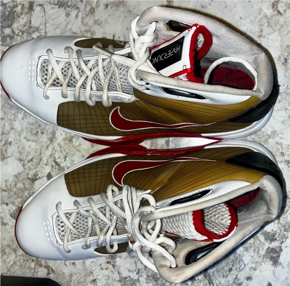 Nike Hyperdunk 2008 White Red Gold Basketball Shoes Men’s Size 10.5 ...