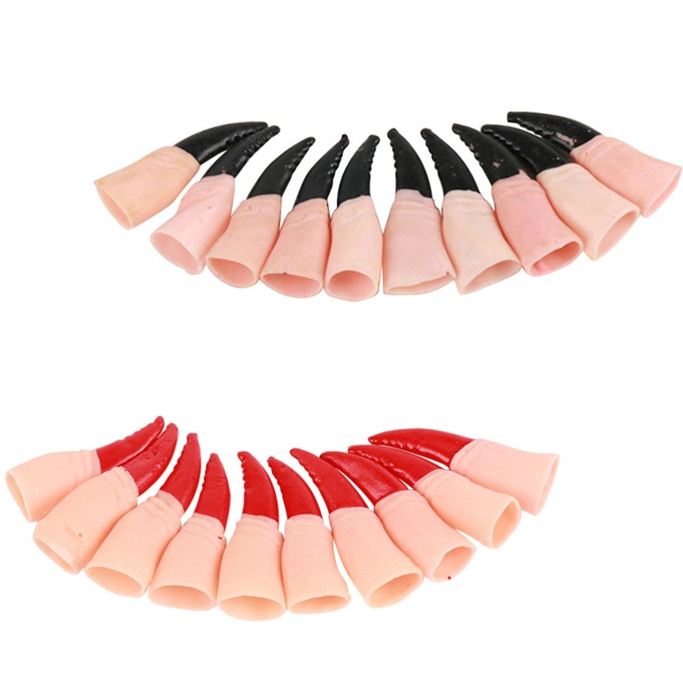 20 Pcs Fake Witch Nails Spooky False Finger for Costume Party | eBay UK