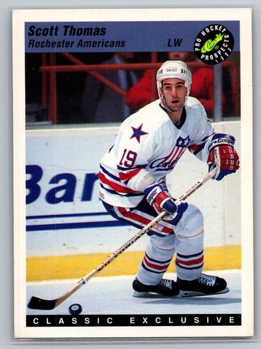 1993 Classic Pro Prospects #19 Scott Thomas Rochester Americans Hockey ...