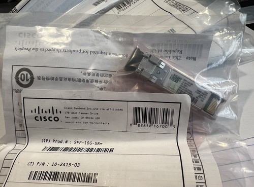 Genuine NEW Hologram Cisco SFP-10G-SR 10-2415-03 10Gbase-Sr sfp+ ...