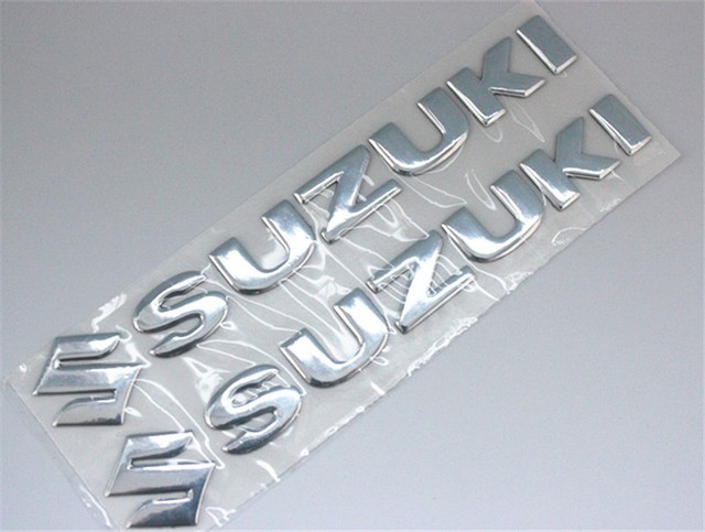 FOR SUZUKI 3D STICKER Badge Decal 3D Tank Wheel Logo "S" Sticker For ...