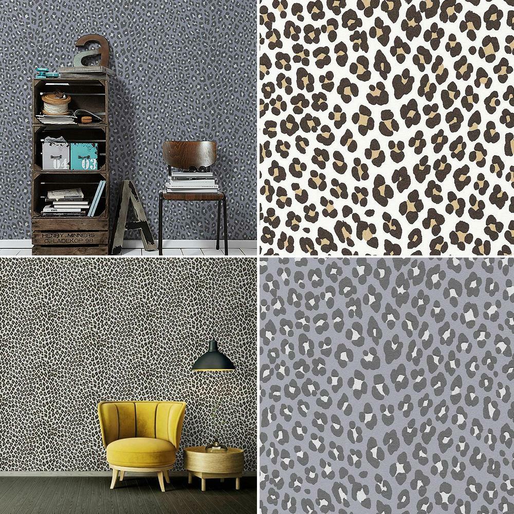 Gray Leopard Print Wallpaper