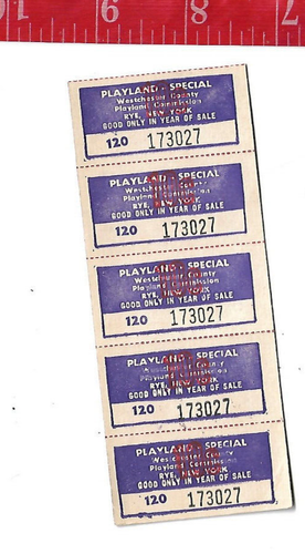 Vintage Lot 1973 tickets Playland Rye Beach New York | eBay