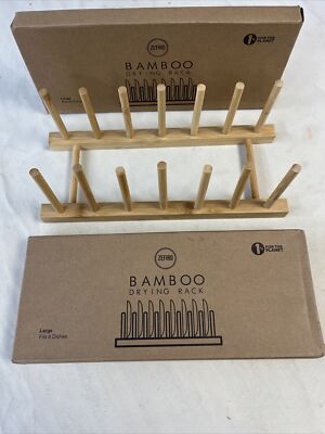 Zefiro Dish Rack Bamboo Large *2 Pack* | eBay