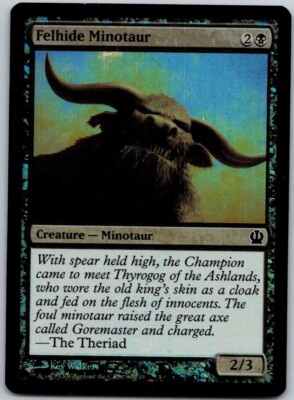 Magic the Gathering Foil Felhide Minotaur Theros MTG Free Shipping! | eBay