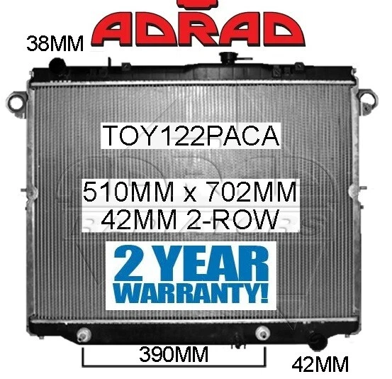 ADRAD Radiator To Suit Toyota Landcruiser 78 Series Petrol, 55% OFF