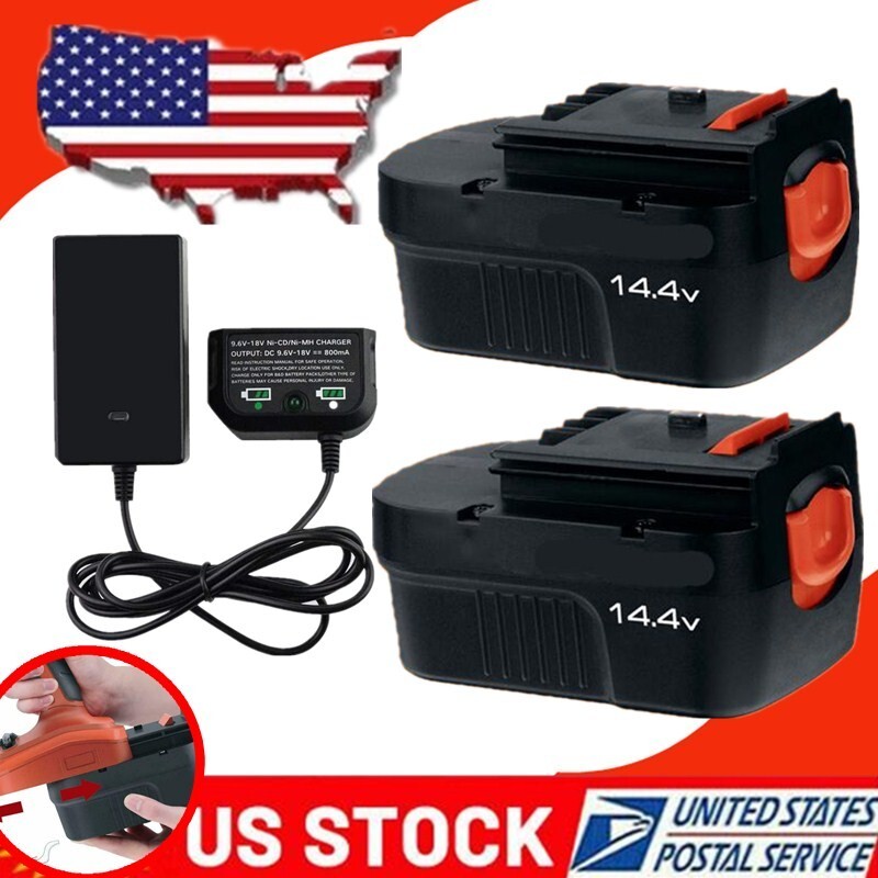 Replacement for BLACK DECKER 14.4V Battery HPB14 FIRESTORM FSB14 499936 ...