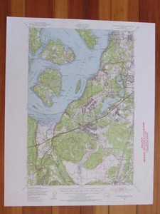 Anderson Island Washington 1955 Original Vintage USGS Topo Map | eBay